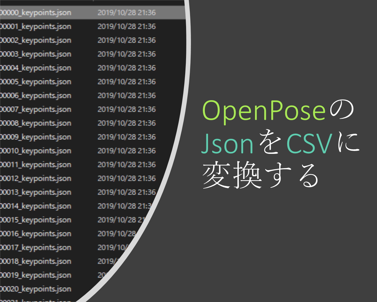 OpenPoseのJSON形式をCSVに変換する – Kim Biology & Informatics
