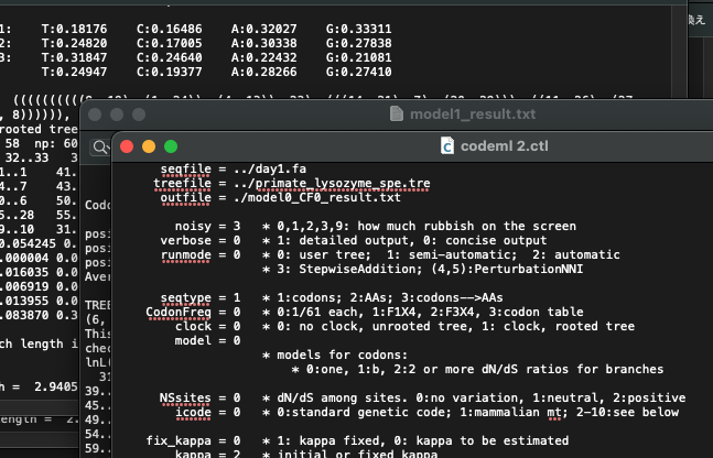 codemlのCodonFreqの選択について – Kim Biology & Informatics